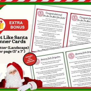 Who is the Most Like Santa Game Printable PDF, Funny Holiday Office ...