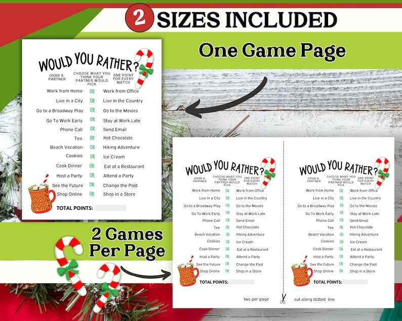 Would You Rather Holiday Office Party Game, Coworker Workplace This or ...