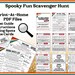 Halloween Scavenger Hunt Printable Game Bundle With Riddles Clues, Fall ...