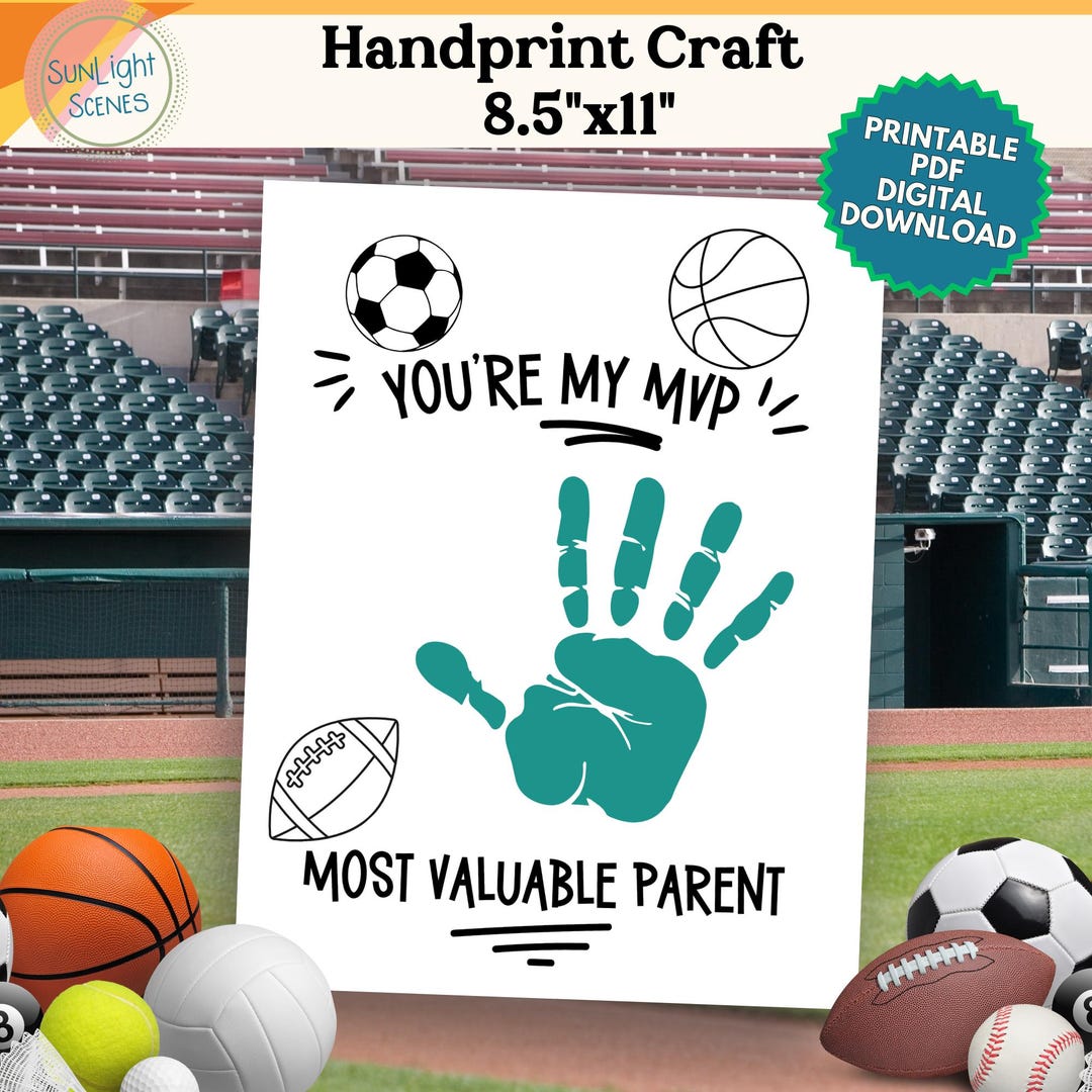 Handprint Basketball Sports Craft Art: Sports Football MVP Biggest Fan ...