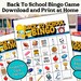 Back to School Bingo Game Cards, Classroom Bingo First Day of School ...