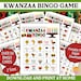 Kwanzaa Bingo Game Printable PDF, 100 Bingo Cards Bundle, Seven ...