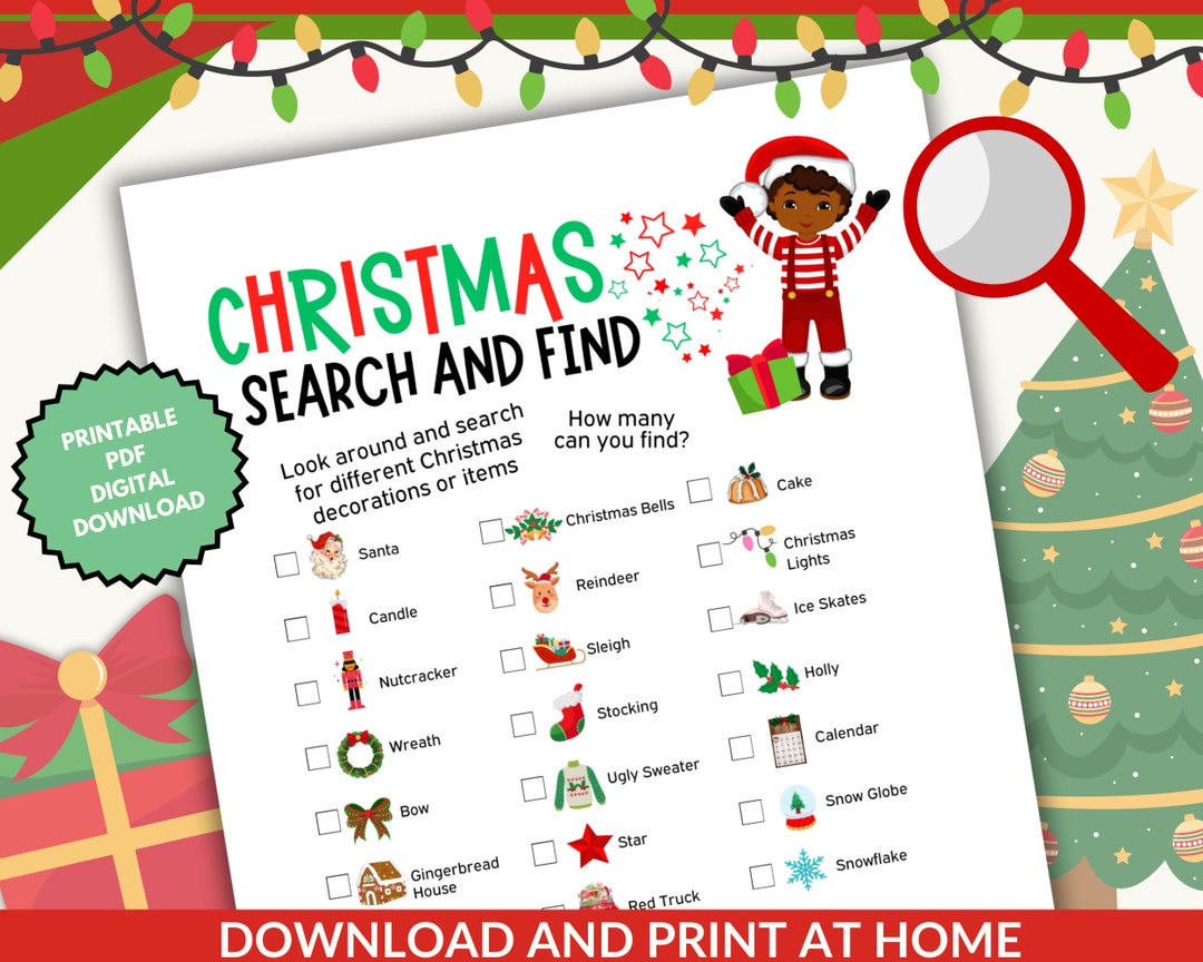 Christmas Scavenger Hunt Car Holiday Lights Decoration Outdoor Game ...