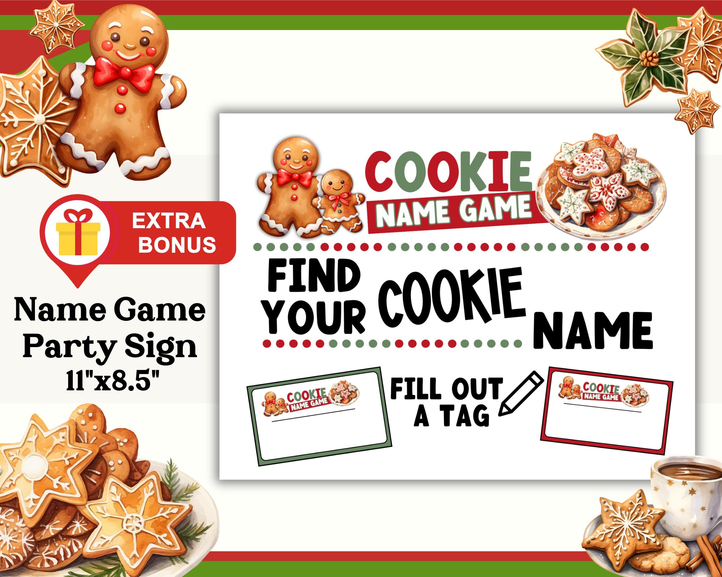 Cookie Name Game Generator Printable Christmas Whats Your Cookie Baking ...
