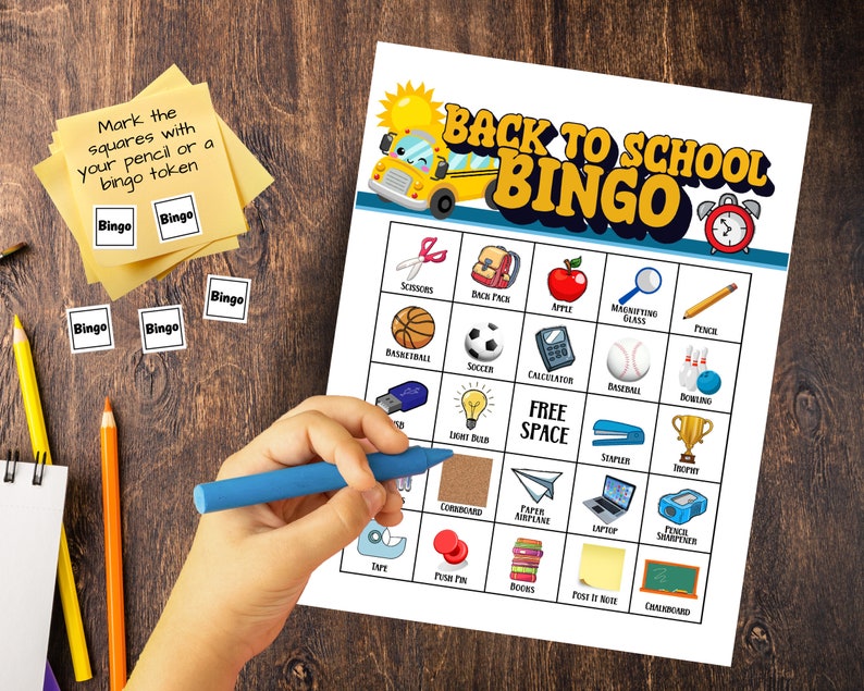 Back to School Bingo Game Cards, Classroom Bingo First Day of School ...