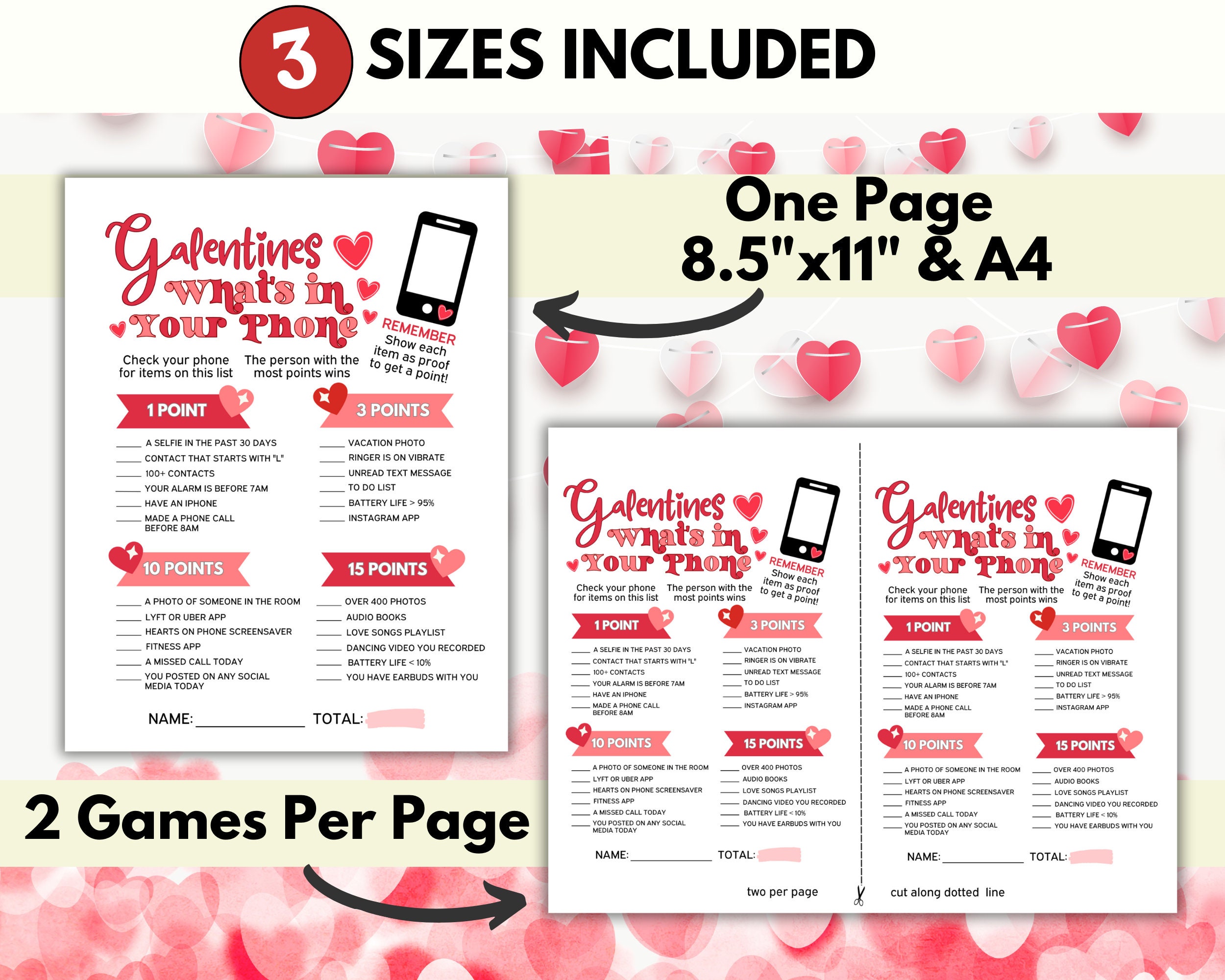 Galentine Whats in Your Phone Ladies Night Game, Girls Night Out Fun ...