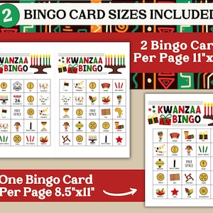 Kwanzaa Bingo Game Printable PDF, 100 Bingo Cards Bundle, Seven ...