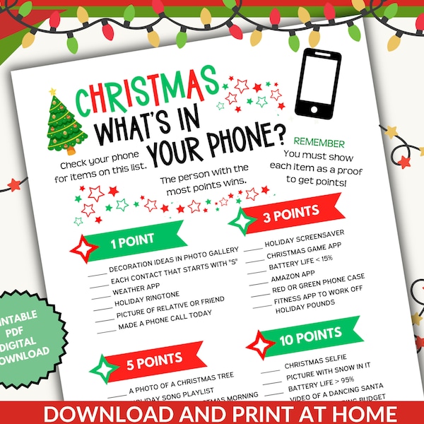 Christmas Whats on Your Phone - Etsy