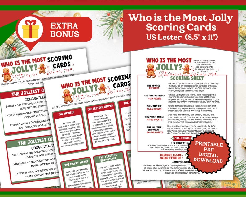 How Jolly Are You Printable PDF Christmas Game, Who is the Most Jolly ...