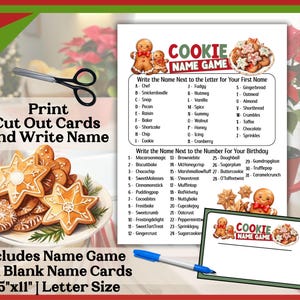 Cookie Name Game Generator Printable Christmas Whats Your Cookie Baking ...