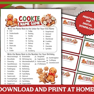 Cookie Name Game Generator Printable Christmas Whats Your Cookie Baking ...