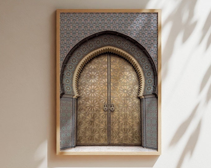 Alhambra Tile Print Andalusian Islamic Mural Wall Art Muslim ...