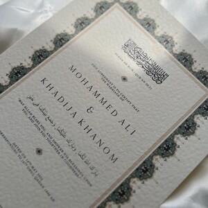 Nikah Certificate, Islamic Wedding Contract, Nikkah Nama Contract ...