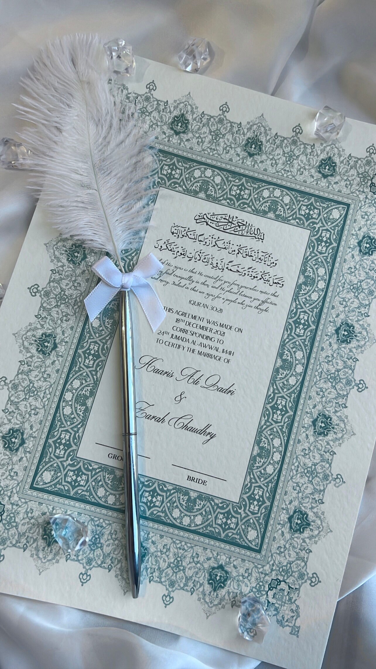 Nikkah Nama Marriage Certificate – CACTPZ