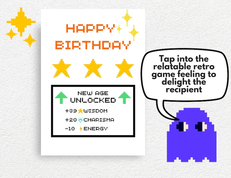 Printable Birthday Card for a Video Game Fan - Etsy