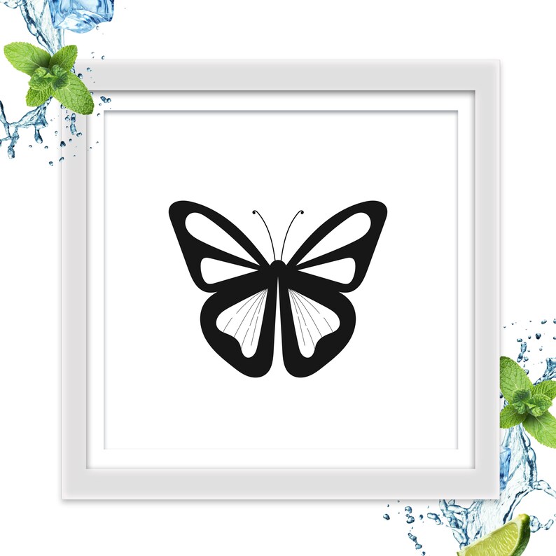Butterfly SVG Butterfly Decoration Svg Black Butterfly Svg - Etsy