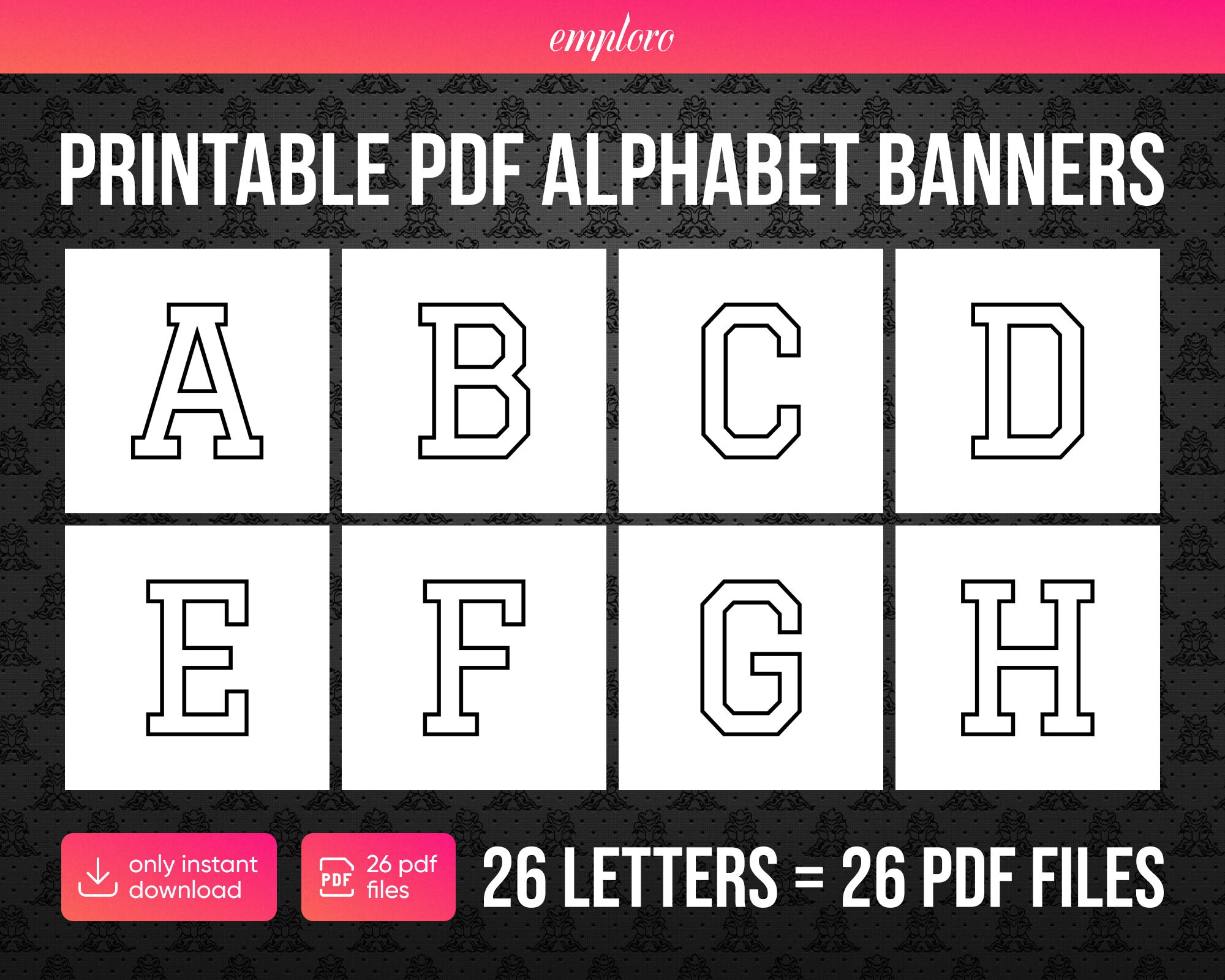 Printable Alphabet Letters Banners ABC A-Z Banners - Etsy