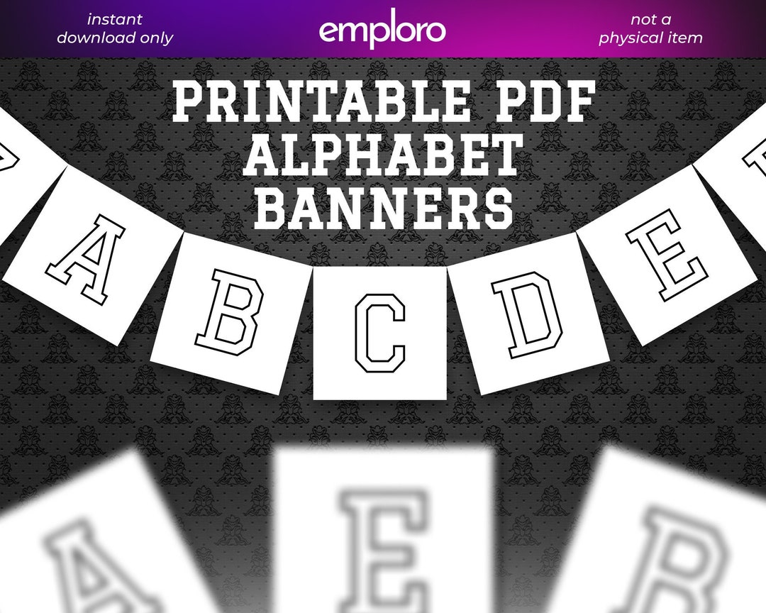 Printable Alphabet Letters Banners ABC A-Z Banners - Etsy