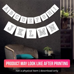 Printable Alphabet Letters Banners ABC A-Z Banners - Etsy