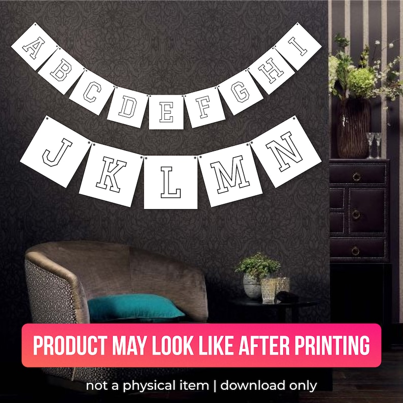 Printable Alphabet Letters Banners ABC A-Z Banners - Etsy