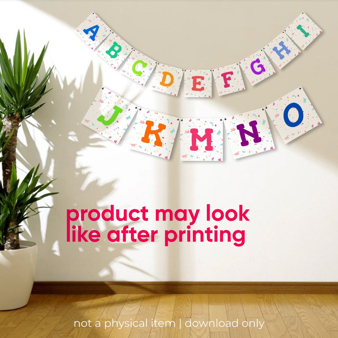 Printable Alphabet Letters Banners happy ABC A-Z Banners - Etsy