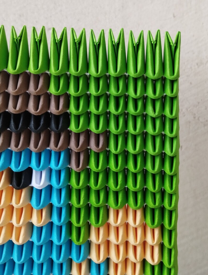 Perry the Platypus 3d Origami Pixel Art | Phineas and Ferb | Wall Decor ...