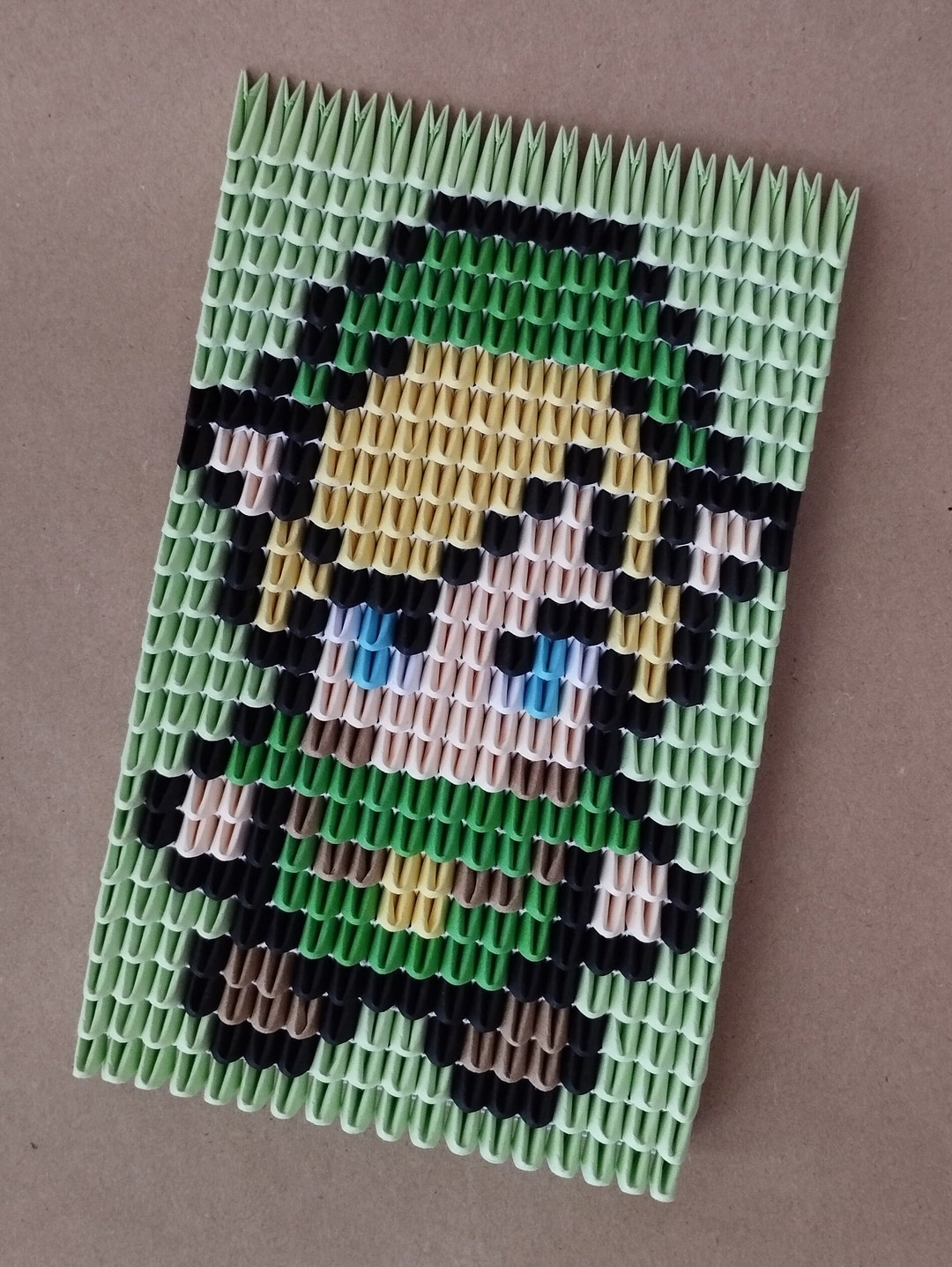 The Legend of Zelda Link 3d Origami Pixel Art Valentine's Day Gift - Etsy