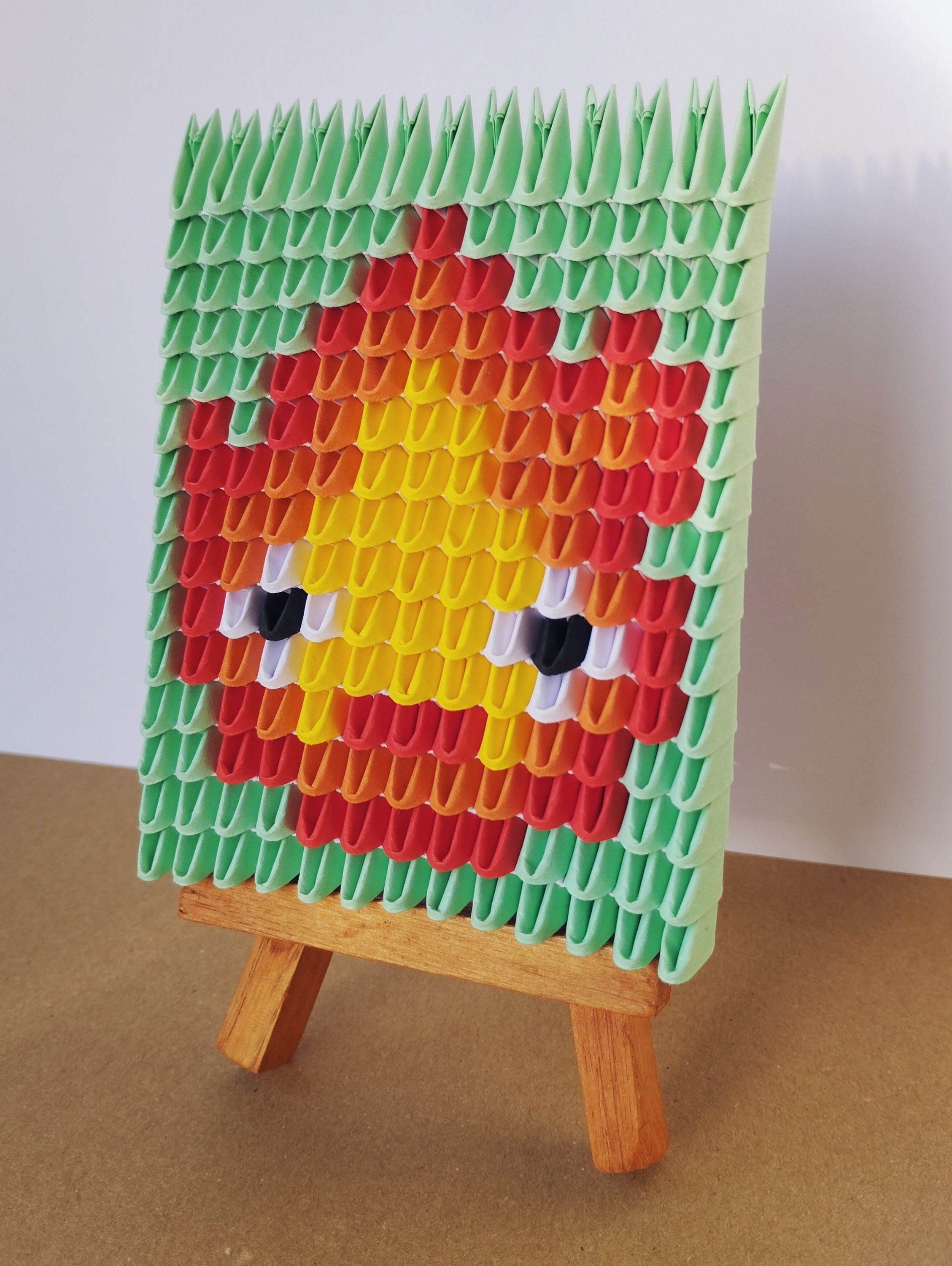 Mini Calcifer Howl' S Moving Castle 3d Origami Pixel Art Anime Gift ...