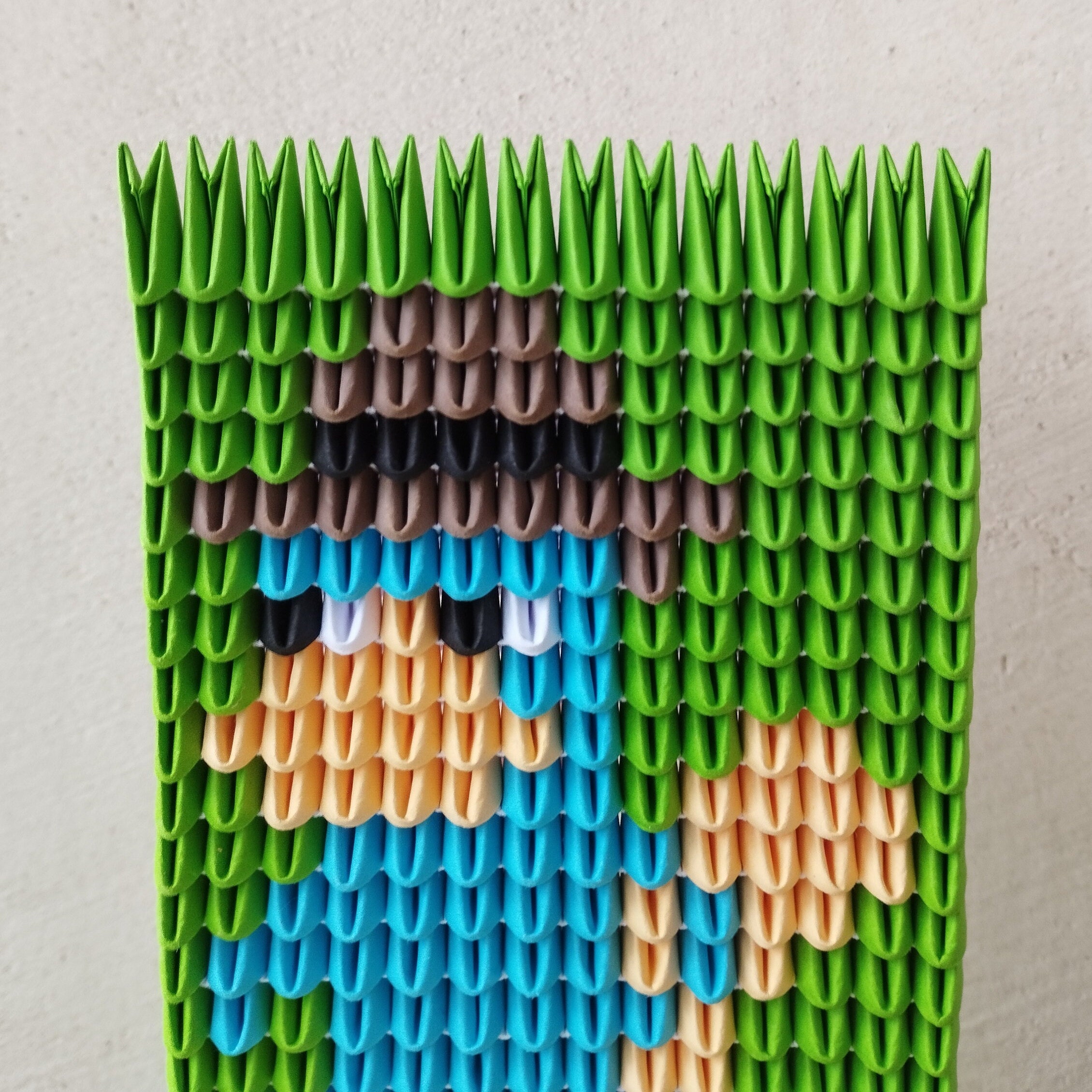 Perry the Platypus 3d Origami Pixel Art | Phineas and Ferb | Wall Decor ...