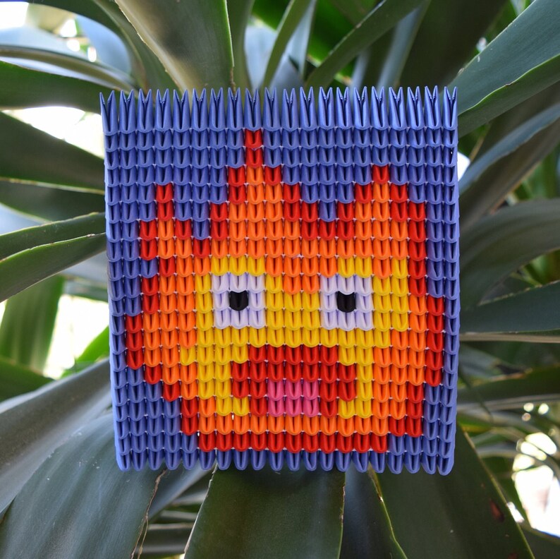 Howl' S Moving Castle Calcifer 3d Origami Pixel Art Studio Ghibli Art ...