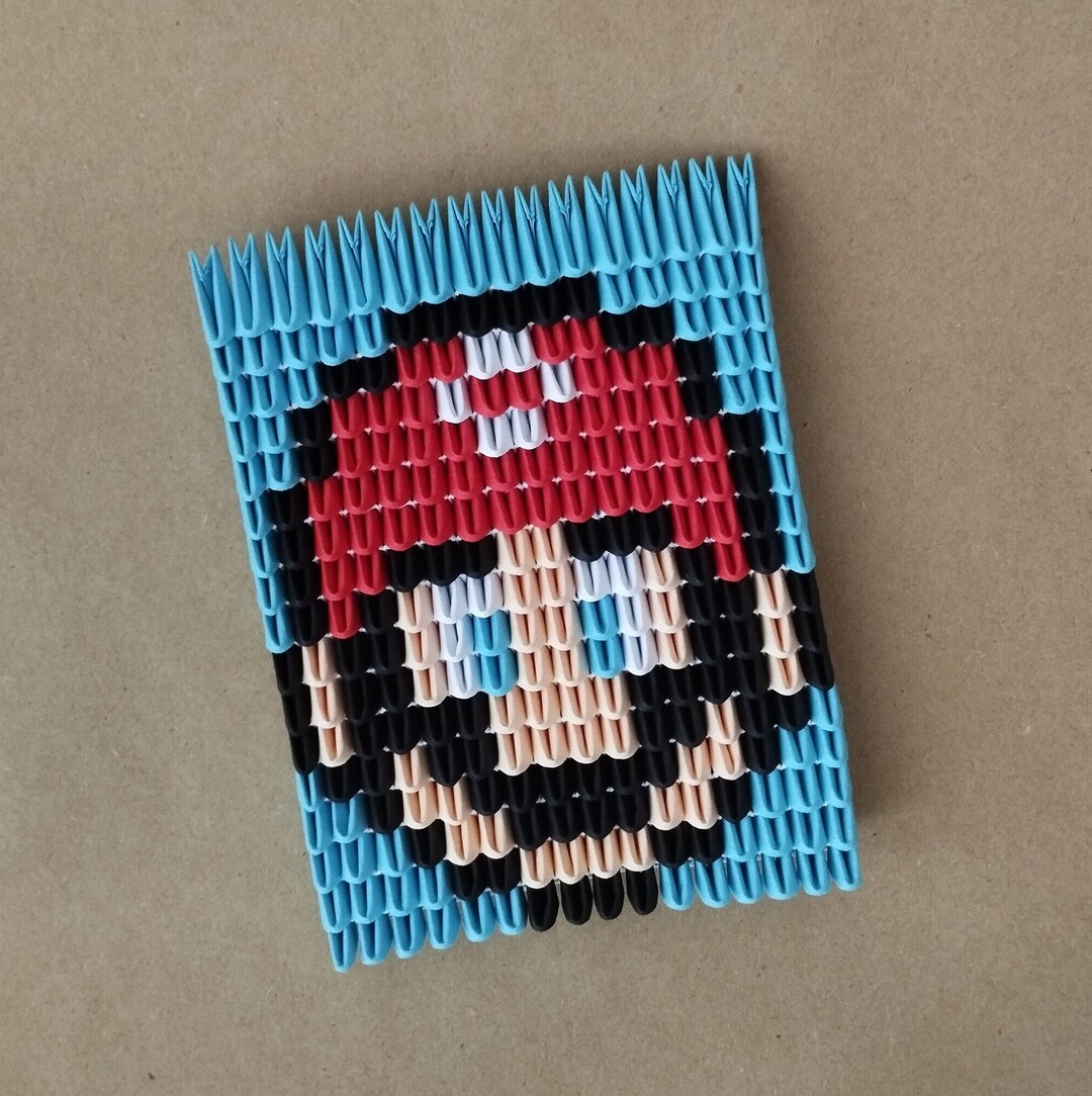 Mario & Luigi 3D Origami Papier Pixel Art | Super Mario Bros | Gaming ...