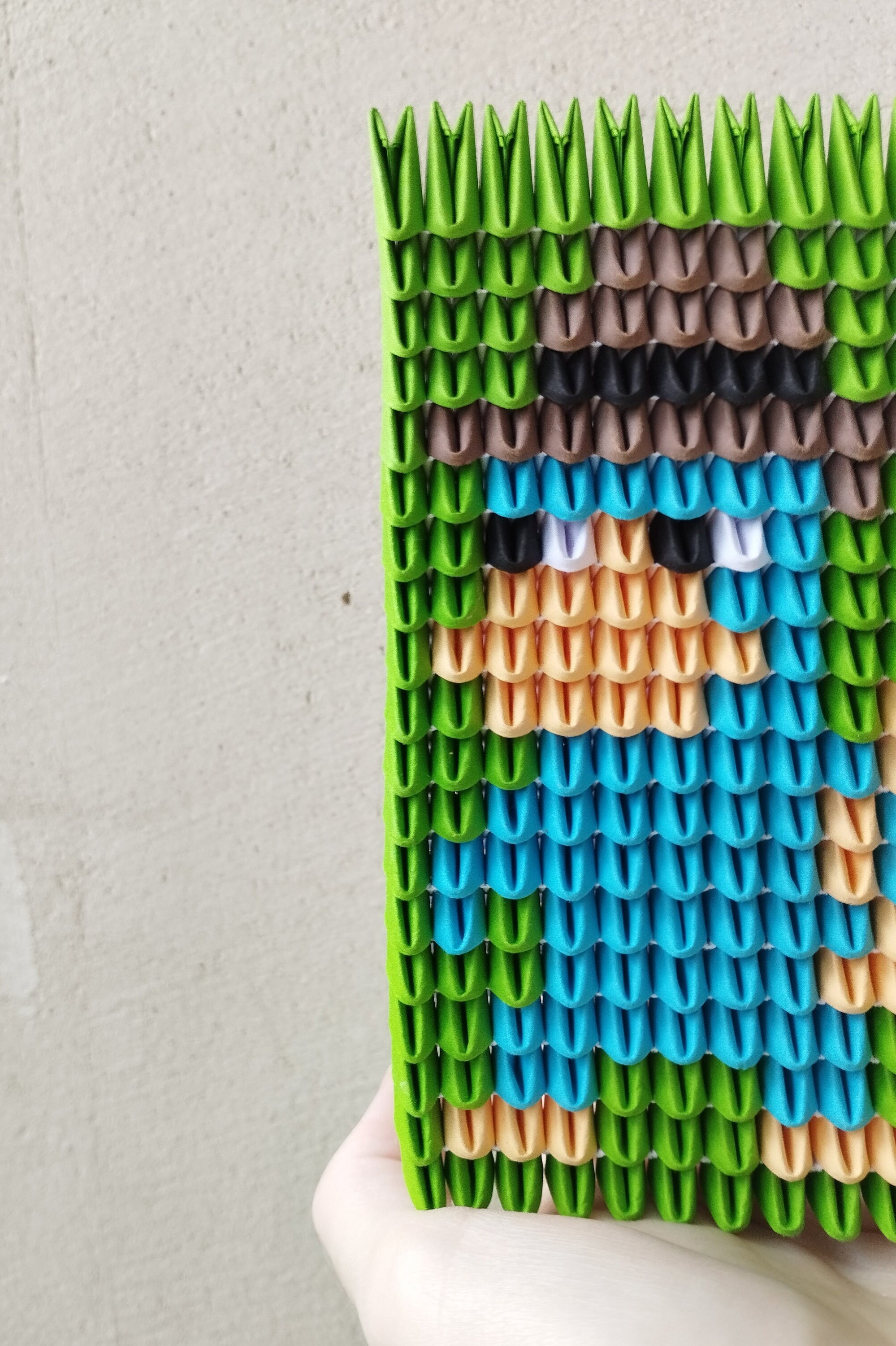 Perry the Platypus 3d Origami Pixel Art | Phineas and Ferb | Wall Decor ...
