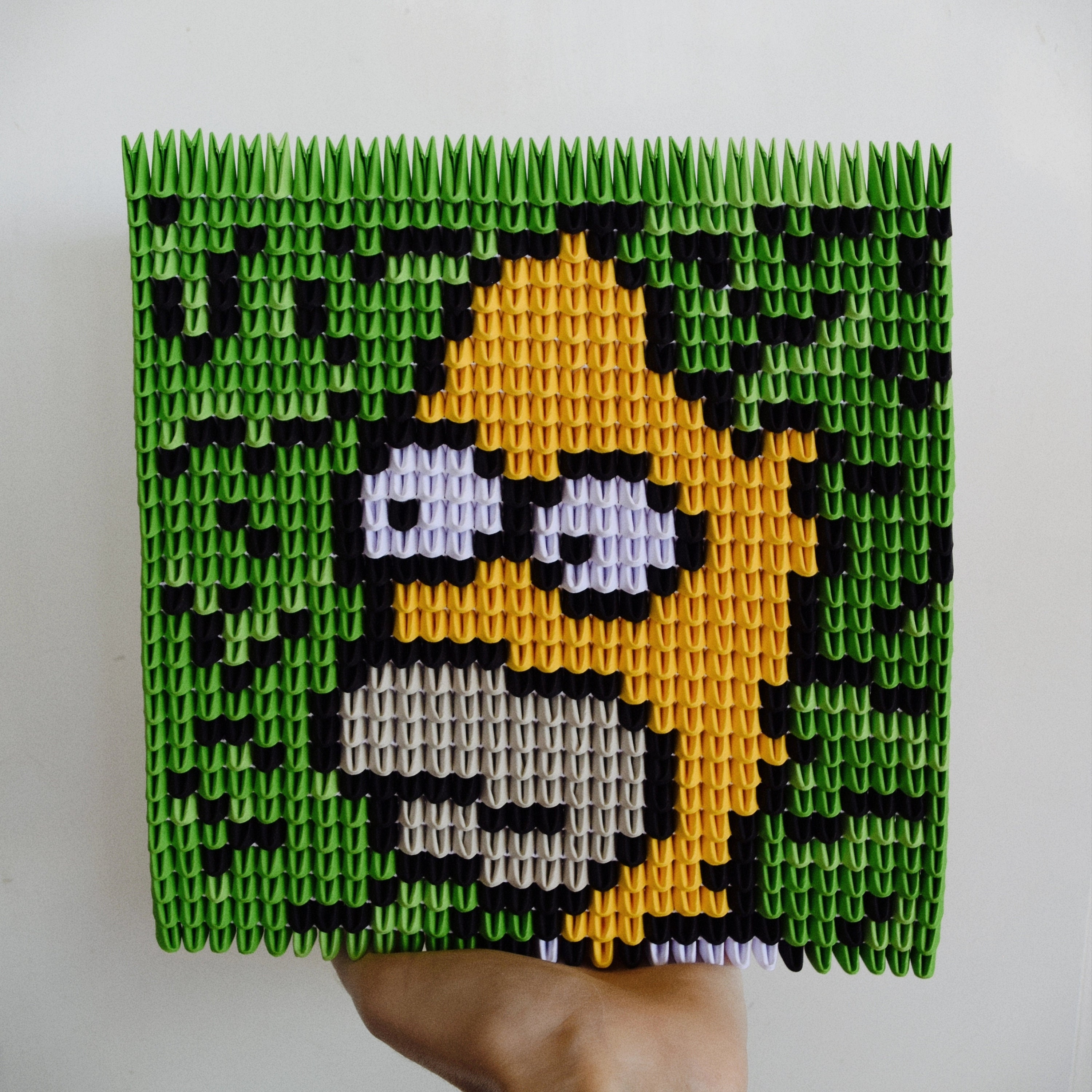 Homer in the Bushes the Simpsons 3D Origami Paper Pixel Art | the ...