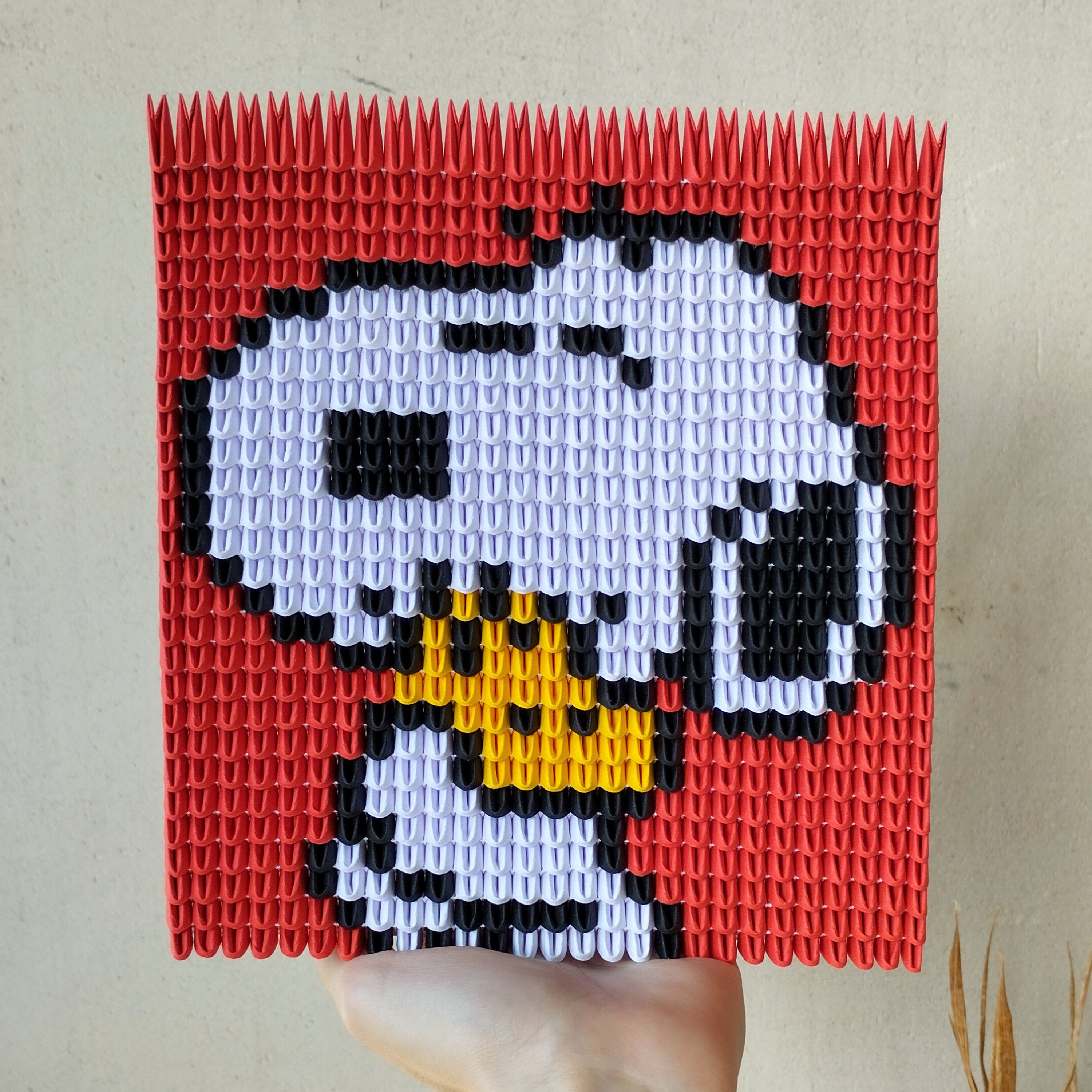 Snoopy Cute Dog 3d Origami Pixel Art Home Decor | Peanuts Art | Paper ...