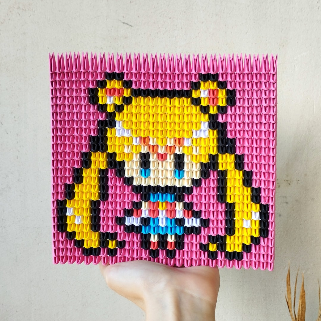 Sailor Moon 3D Origami Pixel Art | Anime Decor - Etsy