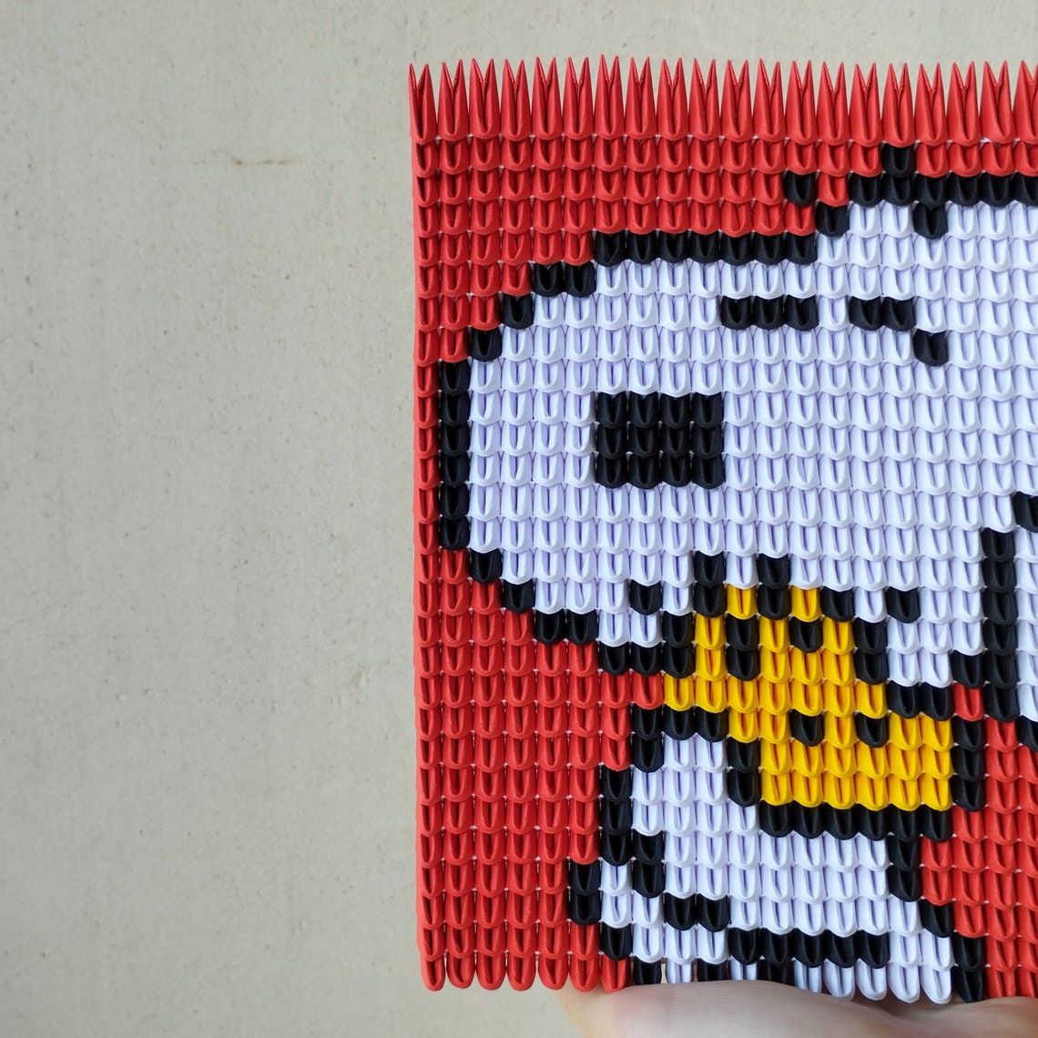 Snoopy Hugging Woodstock 3d Origami Pixel Art Decor Peanuts Art Paper ...