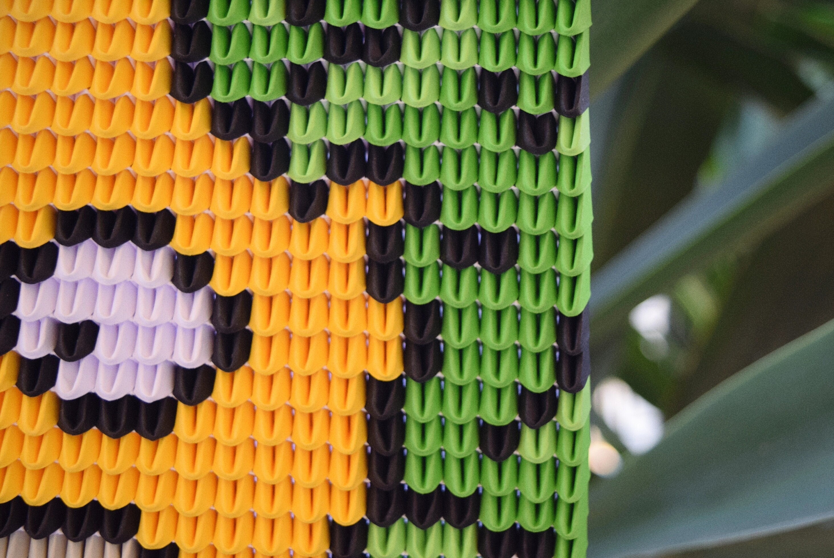 Homer in the Bushes the Simpsons 3D Origami Paper Pixel Art | the ...