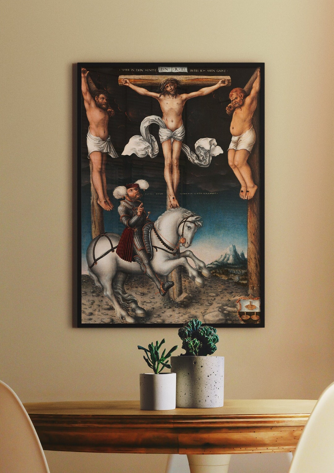 The Crucifixion With the Converted Centurion 1538 by Lucas Cranach the Elder. Giclee Museum ...