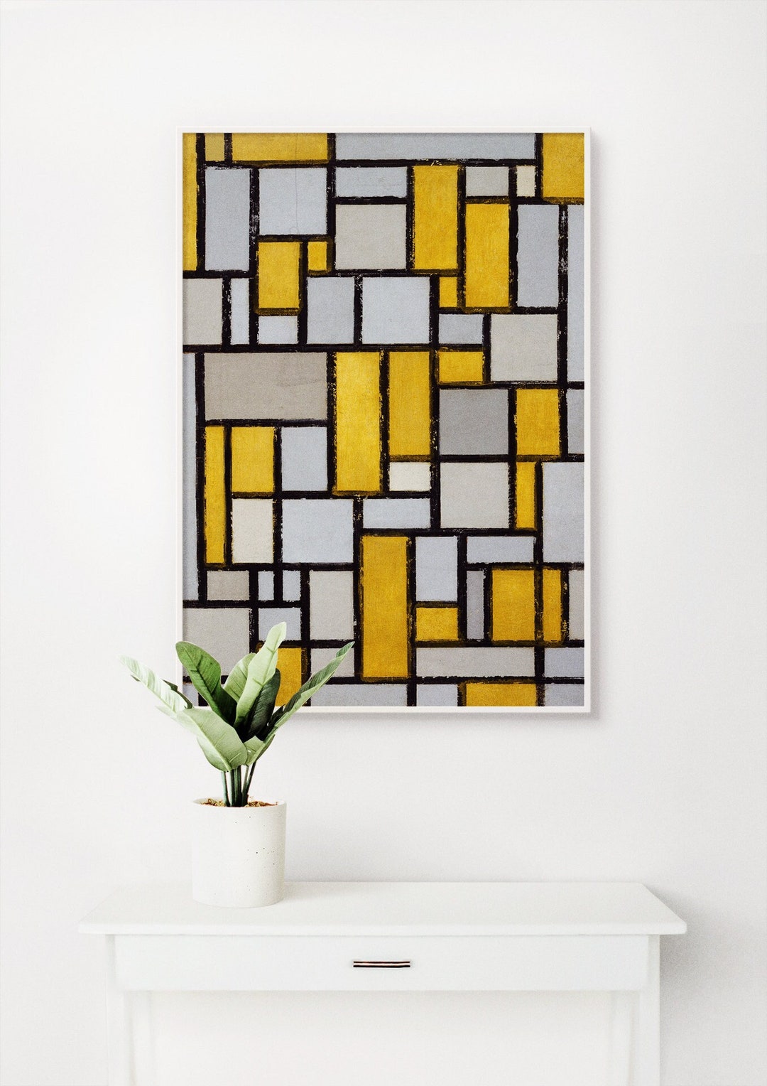 Piet Mondrian: Composition With Grid 1 (1918). Giclee Museum Luxury Art ...