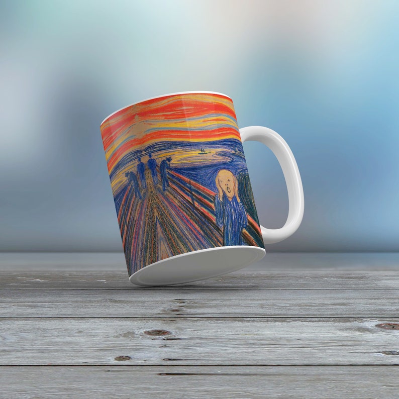 The Scream by Edvard Munch. Famous Artwork Mug Excellent Gift for Him ...