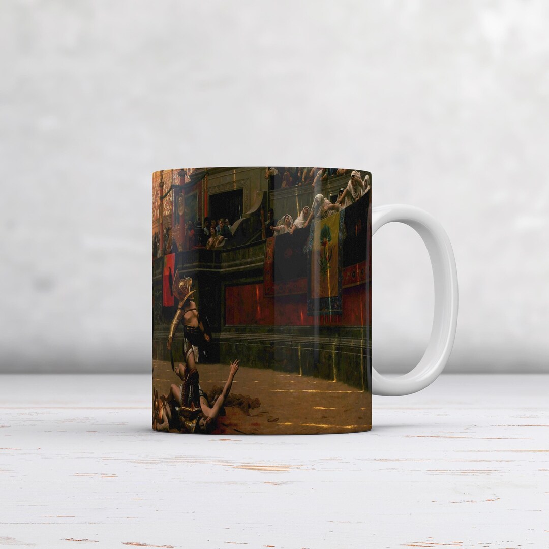 Jean Leon Gerome: Gladiator in the Arena. Famous Artwork Mug/cup ...