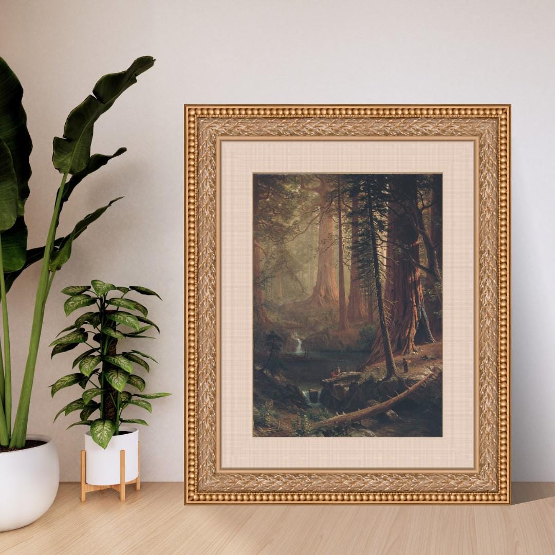 Albert Bierstadt: Giant Redwood Trees of California (1874). Giclee ...