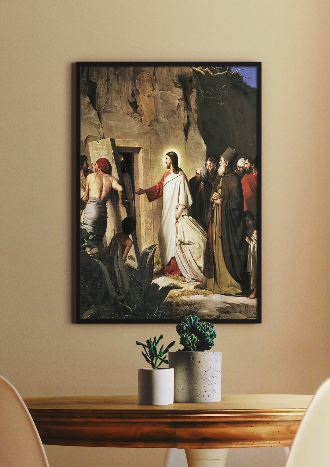 La resurrección de Lázaro de Carl Bloch. Museo Giclee Impresión de arte ...