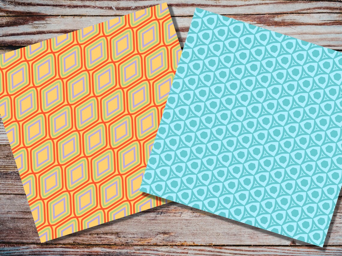 10 Groovy Retro Happy Digital Paper Groovy One Paper Pack - Etsy