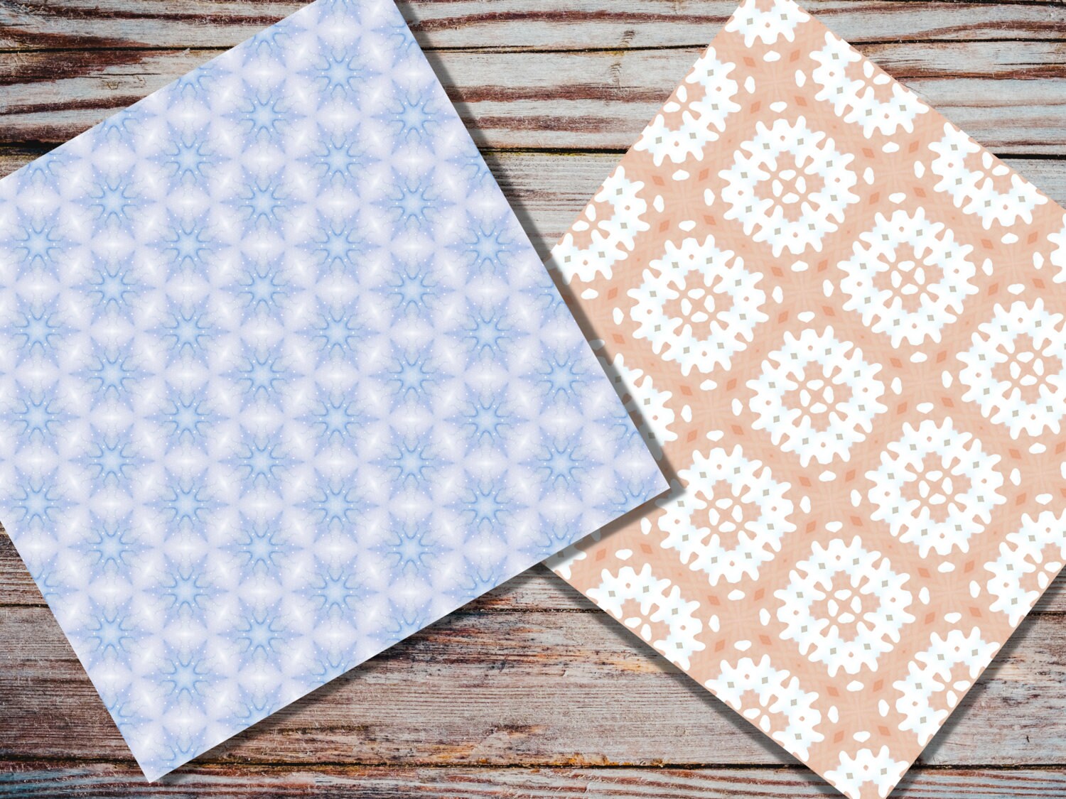 10 Snowflake Winter Digital Paper Christmas Paper Pack Snow - Etsy