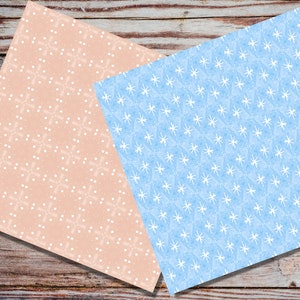 10 Snowflake Winter Digital Paper Christmas Paper Pack Snow - Etsy