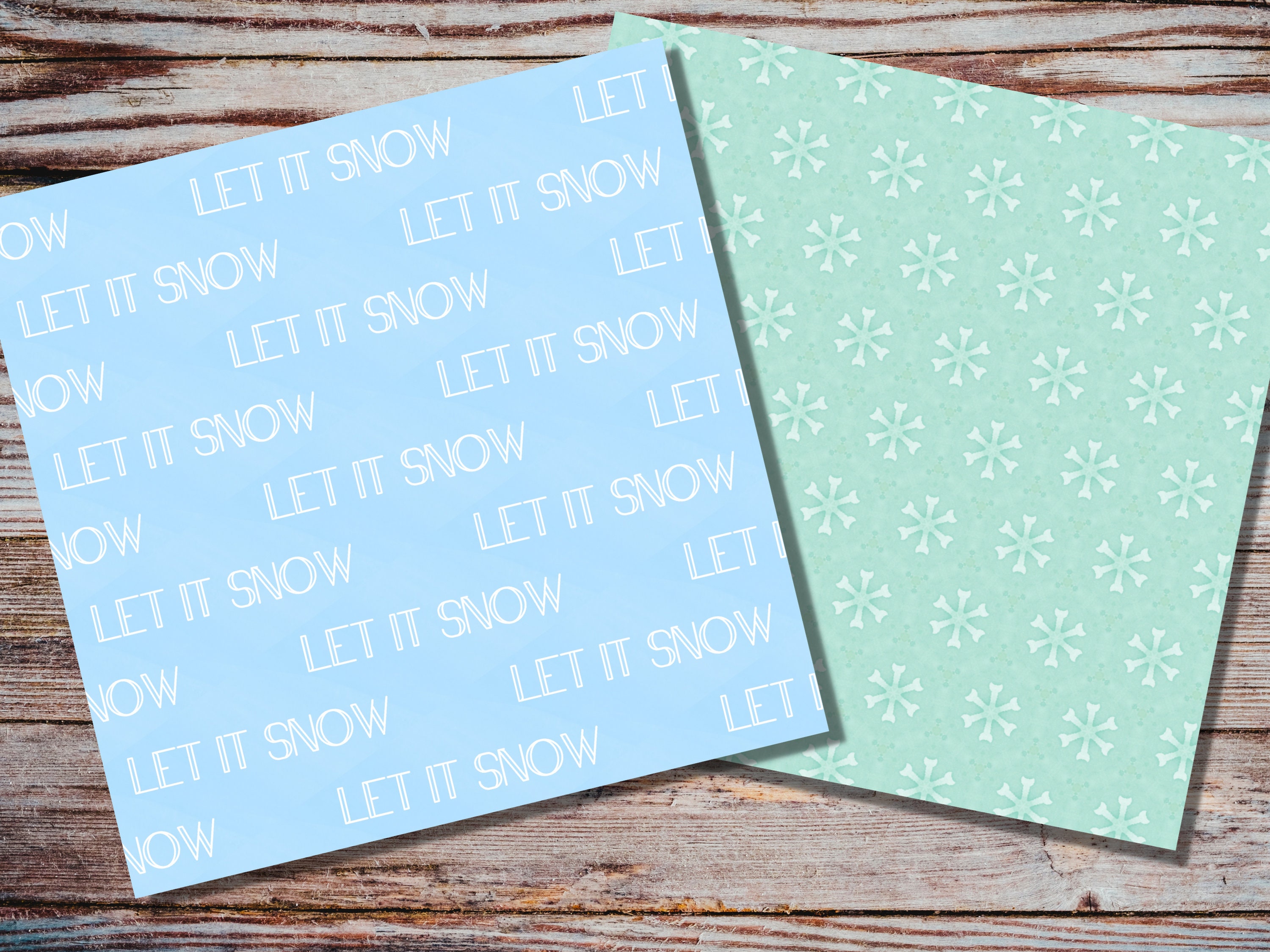 10 Snowflake Winter Digital Paper, Christmas Paper Pack, Snow Winter ...