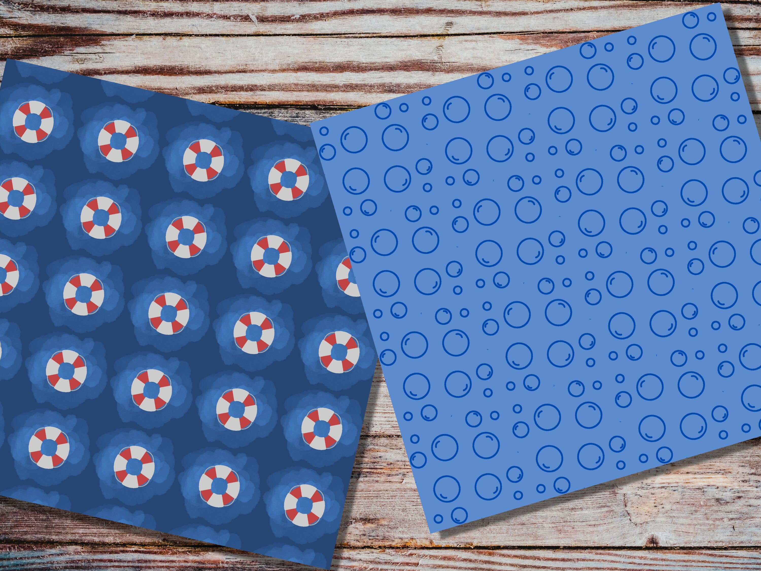 10 Ocean Digital Paper, Digital Scrapbook Paper Set, Crustaceancore ...