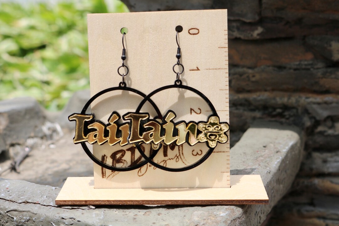 Acrylic Taino Laser-cut Hoop Earrings - Etsy