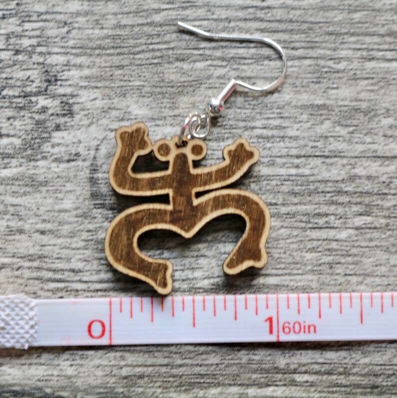 Coqui Taino Laser-cut Wood Dangle Earrings - Etsy